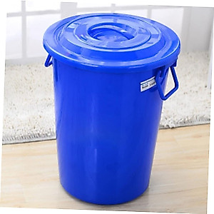 FELTECHELECTR Large Plastic Trash Can Replacement Lid Waste Bin Protector for Kitchen and Bathroom Garbage Cans Fits Most Standard Sizes Sanitation Accessory for Waste Containers