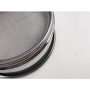 LABALPHA 60 Mesh Lab Sieves, Test Sieve #60 Mesh, 4'' Diameter, 304 Stainless Steel Wire Cloth (0.3mm)