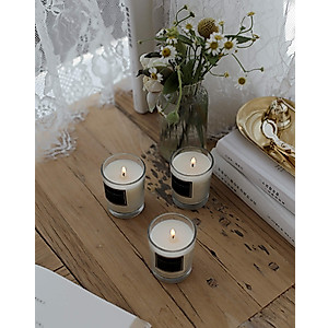 Scented Candles Gift Set White Tea + Jazz Coffee + Monet's Garden, 3 pcs Small Jar Aromatherapy Fragranced Candles, Assorted, 33 Hours Burning