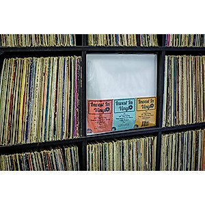 Invest In Vinyl 100 Clear Plastic Protective LP Outer Sleeves 3 Mil. Vinyl Record Sleeves Album Covers 12.75" x 12.5" Provide Your LP Collection with The Proper Protection
