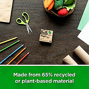 Scotch Magic Greener Tape, 24 Rolls, Great for Gift Wrapping, Numerous Applications, Invisible, Engineered for Repairing, 3/4 x 900 Inches, Boxed (812-24P)