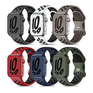 Keponew Compatible with Apple Watch Band 44mm Men,Compatible with Apple Watch Band 45mm Men,Compatible with Apple Watch Band Men,iWatch bands 44mm 45mm 49mm 40mm 38mm 41mm for Ultra1&2/SE/Series 9 8 7 6 5 4 3 2 1,Sport Breathable Soft Silicone Strap