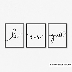 Goldie Days Be Our Guest Set of 3 Wall Decor Guest Room Prints