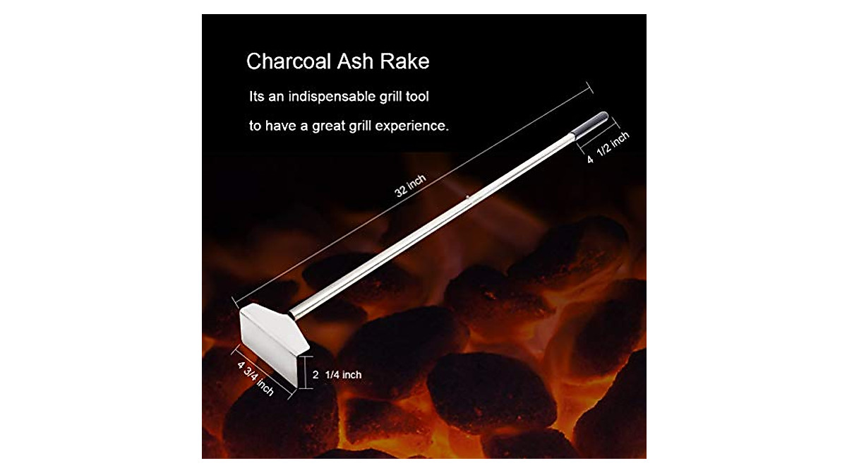 Mydracas 32" Charcoal Grill Ash Rake - Stay Safe & Clean