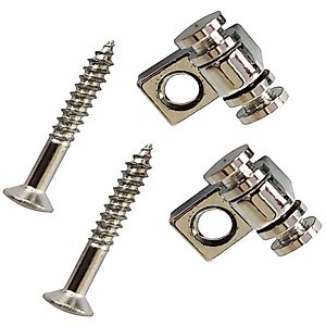 Electric Guitar Roller String Tree Retainer for Fender Strat Stratocaster Tele Telecaster String Guides with Screws Replacement,1 Pair Chrome