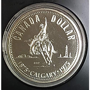 1975 CA Canada Calgary Silver Dollar in Original Box $1 Specimen