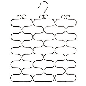 DecoBros Supreme 23 Loop Scarf/Belt/Tie Organizer Hanger Holder, Chrome