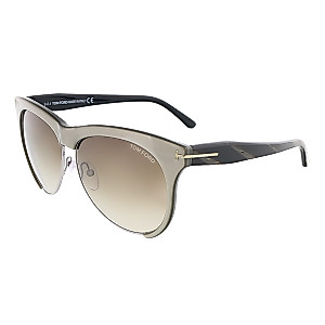 Tom Ford FT0365 38B Bronze Leona Round Sunglasses Lens Category 3 Size 59mm