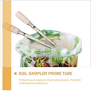 Baluue 4pcs Grain Sampler Metal Detector Turnicate Kit Outdoor Tools Grain Detector Probe Closed Sampling Agriculture Powder Sampler Stainless Steel Rice Sampler to Rotate Food