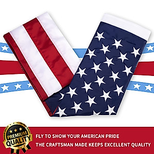 XIFAN Premium American Flag 3x5 Outdoor, Heavy Duty 210D Nylon US Flag, Strongest Longest Lasting with Embroidered Stars/Sewn Stripes/Brass Grommets