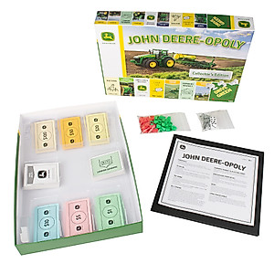 John Deere-opoly Kids Board Game - Cooperative Farming Games for Kids - Classic Board Games for Family Game Night - Tractor Themed Board Game - Farm Games Ages 8 Years and Up