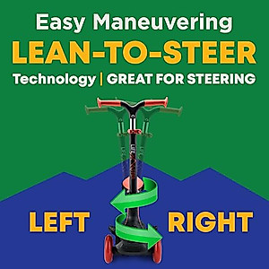 Kids Scooter – Foldable Seat – LED Wheel Lights Illuminate When Rolling – Children and Toddler 3 Wheel Kick Scooter – Adjustable Handlebar – Indoor and Outdoor- Pink - by Lifemaster