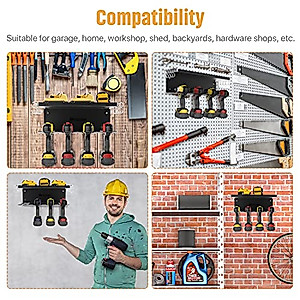 Ensayeer Power Tool Organizer, Cordless Drill Storage, Drill Holder Storage Wall Mount Shelf Rack, Charging Station to optimize Garage Organization and Power Tools Storage
