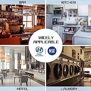 Hally Open Base Stainless Steel Table 24 x 48 Inches, NSF Commercial Heavy Duty Prep & Work Table with Galvanized Legs for Restaurant, Home and Hotel