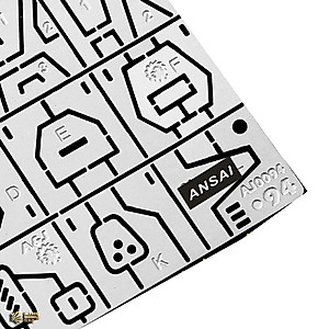 for Hobby Model Craft GK Tool Carving Auxiliary Ruler Stainless Steel Drill Hole Detail Maker Scribe line Stencil , 36 PCS in 1 (AJ0094)