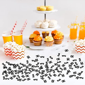 INNORU Fuck 30 Confetti Black Glitter, Happy 30th Birthday Table Confetti, I'm 30 Paper Scatter, Funny 30th Birthday Party Table Decorations Confetti, 120pcs