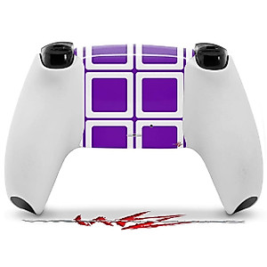 WraptorSkinz Skin Wrap compatible with Sony PS5 DualSense Controller Squared Purple (CONTROLLER NOT INCLUDED)