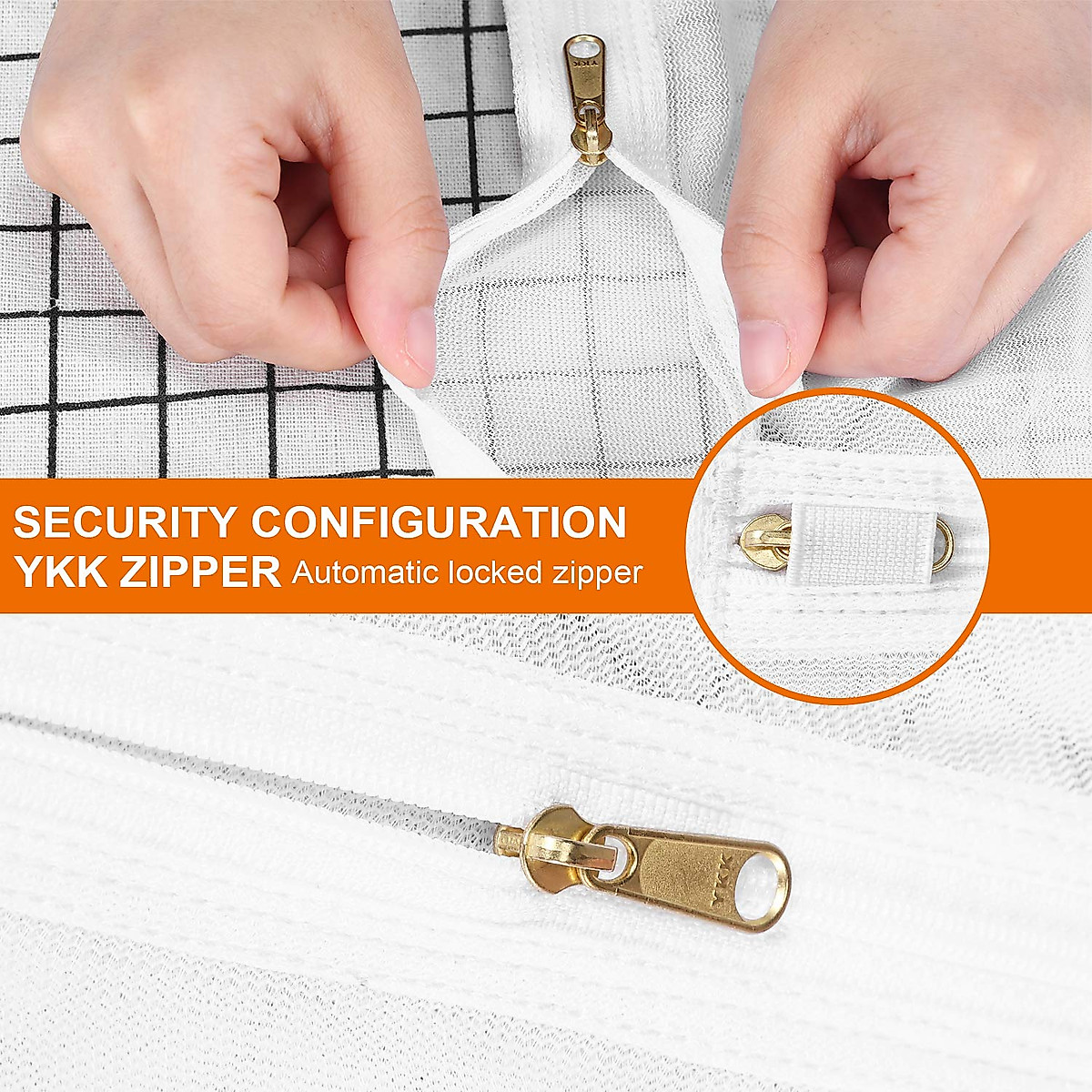 RoomyRoc Mesh Laundry Bag for Delicates with YKK Zipper, Mesh Wash Bag, Travel Storage Organize Bag, Clothing Washing Bags for Laundry, Travel Laundry Bag (White, 2 Large & 1 Medium)