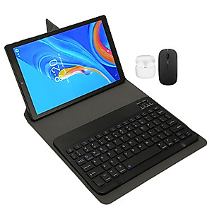 ICRPSTU 2 in 1 Tablet PC, MT6735 Deca Core 8800mAh 5G WiFi 10.1 Inch Tablet 256GB Expandable Dual Camera for Work (US Plug)