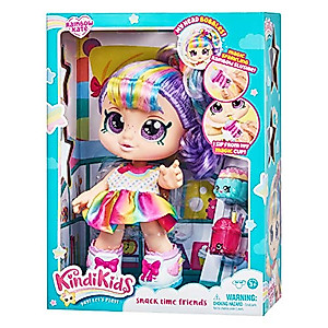Kindi Kids Snack Time Friends - Pre-School Play Doll, Rainbow Kate - for Ages 3+ | Changeable Clothes and Removable Shoes - Fun Play, for Imaginative Kids
