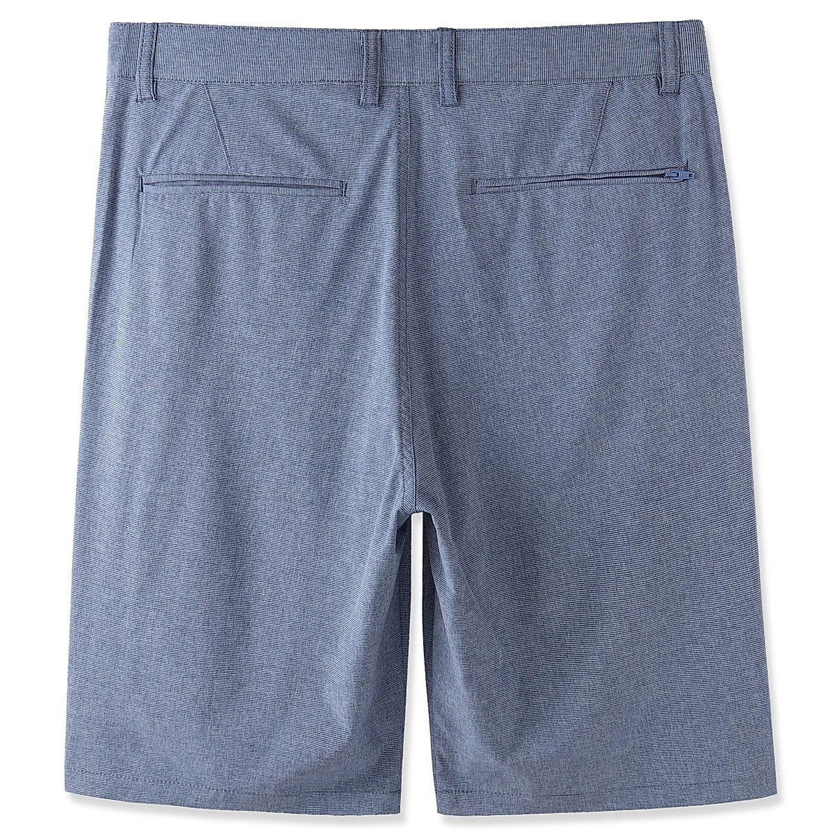 KNQR Mens Performance Quick Dry 4way Stretch Regular Fit All-Terrain Active Training Hybrid Shorts Heather Blue 40