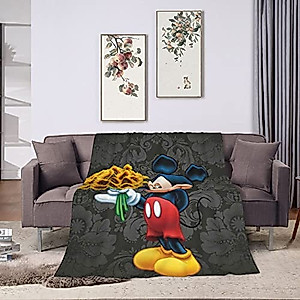 Christmas Blanket Cute Mouse Bow Blanket Ultra Soft Warm Throw Blanket for 50"X40" Fade Resistant Kawaii Cartoon Character Fuzzy Bedding for Traveling Camping Couch Sofa Gifts A- 14
