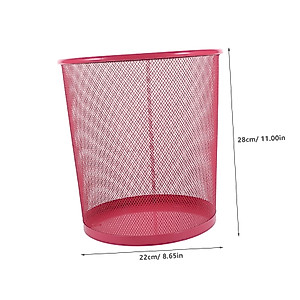Ciieeo Barbed Wire Office Corner Basket Waste Basket Pink Plastic Storage Bins Small Trash can Trash can Household Iron Wastebasket Trash bin Metal Basket Small Metal Storage Box