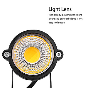 OurLeeme 5W LED Landscape Lights 12V LED Spot Lights Indoor Pathway Lights Outdoor Spotlight Waterproof for Driveway, Yard, Lawn, Flood, Outdoor Garden Lights (Warm White)