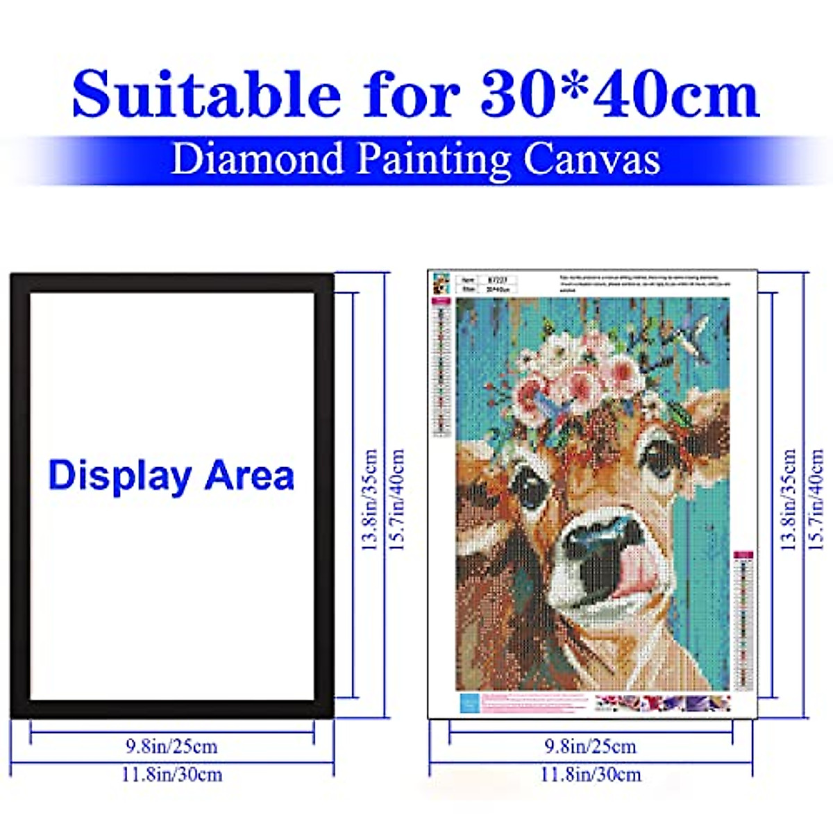 Diamond Painting Frames, 12x16 Picture Frame Set of 6, Self Adhesive Magnetic Poster Photo Frames, Black Diamond Art Frame for Wall Deco