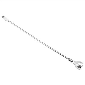 01 Friendly to Eyes Easy to Use LED Mini USB Lamp, No Flicker USB LED Lamp, for Desk(Silver, Warm Light)