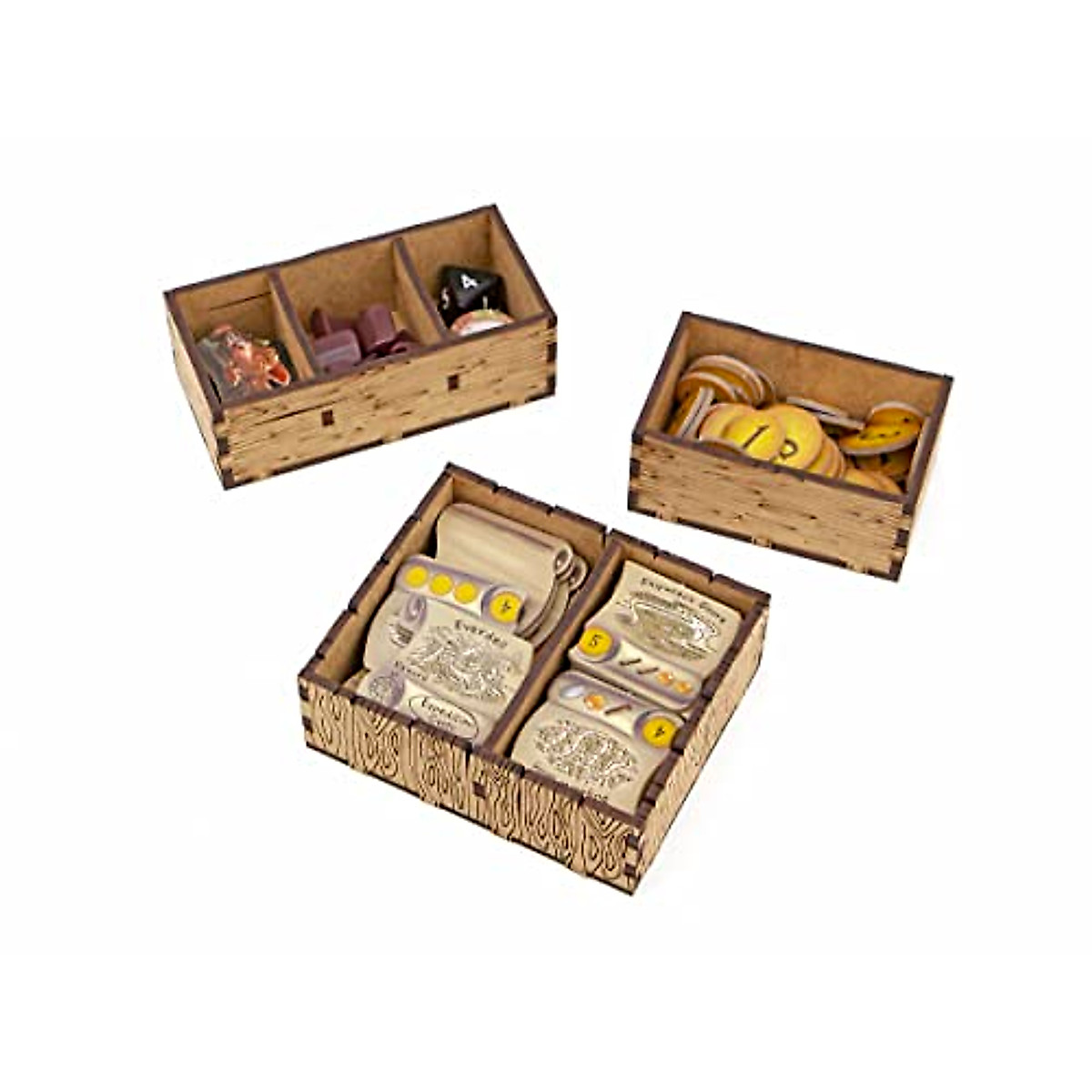TowerRex Storage Organizer for Everdell and Expansions - Storage for Everdell - Organizer Kit Token Box Card Insert