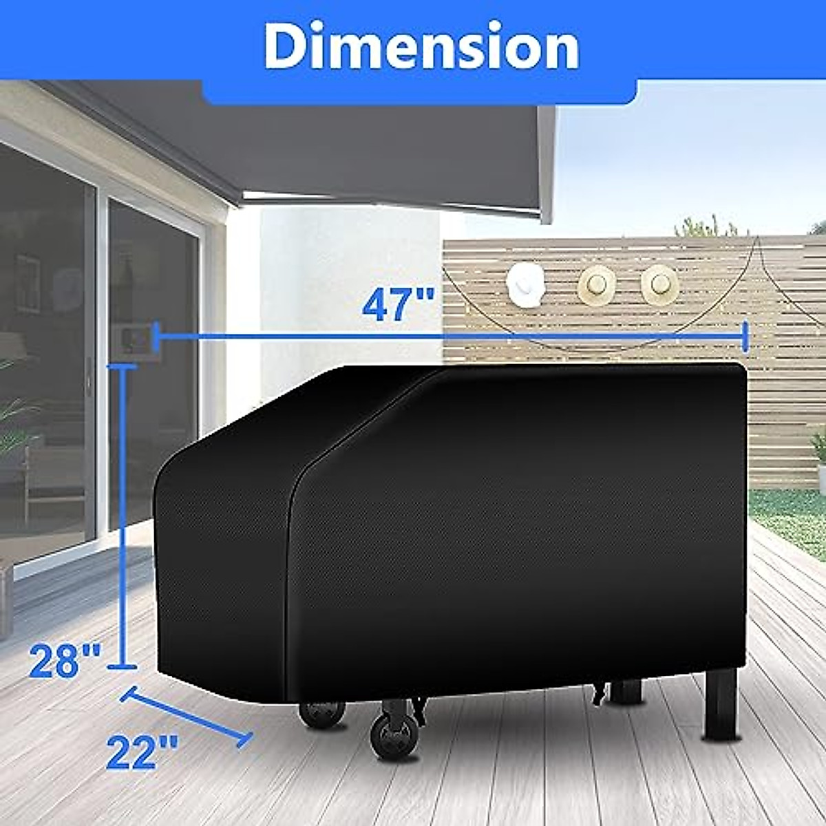 vchin Griddle Cover for Blackstone 28", 600D Heavy Duty Waterproof Polyester Cover for Blackstone 28 Inch Griddle Cooking Station, Black