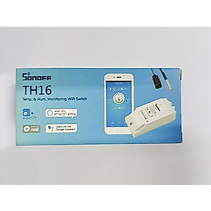 Sonoff TH16 Temperature and Humidity Monitoring WiFi Smart Switch for DIY Smart Home,Compatible with Alexa(16A)