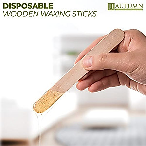 Wooden Wax Sticks for Hair Removal 100 Pcs Large Wood Popsicle Sticks for Waxing Tongue Depressor Wood Stick Wood Craft Supplies 6 Inch Wax Applicator