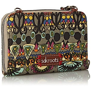 Sakroots Women's Artist Circle Smartphone Crossbody, Charcoal One World, One Size