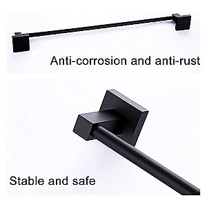 Towel BAR Rack Towel Rack Bath Single Towel Rail,Square Aluminum Towel Storage Rack Towel Bar,Wall Mounted Towel Rod for Bathroom or Kitchen/60Cm (Size : 60Cm)
