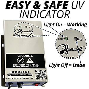 BioShieldUV® 72W HVAC UV Light Air Purifier, Whole House UV-C Light in Duct for HVAC AC (Air Conditioning) System - UV Light for Furnance