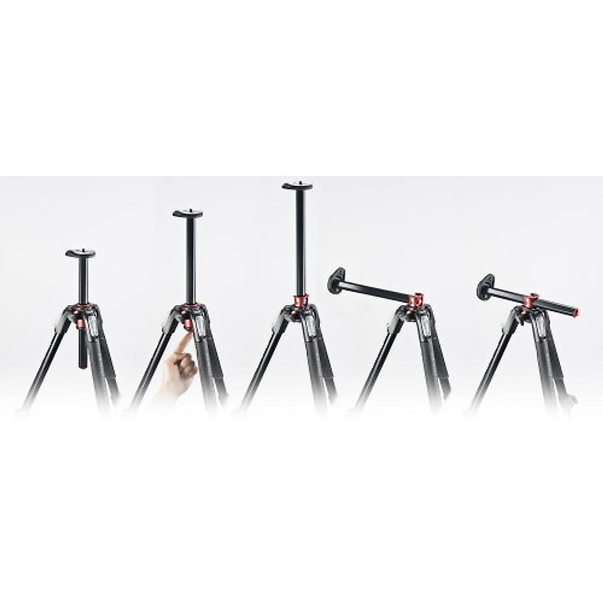 Manfrotto 190XPRO Carbon Fiber 3-Section Tripod (MT190CXPRO3),Black