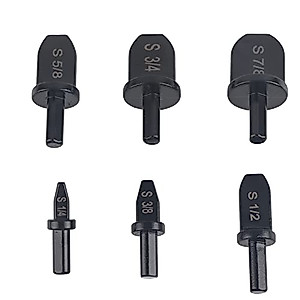 6Pcs Extrusion Tool Drill Bit Set Hexagonal Handle Manual Copper Pipe Flaring Tool HVAC Repair Copper Pipe Expanders for Air Conditioning and Heater Equipment