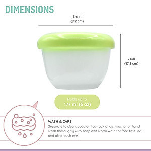 melii Nesting Food Storage Containers, 6 oz - Pack of 6