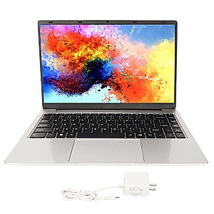 PUSOKEI Ultra Thin Laptop Computer, 14in IPS FHD Display, Celero J4105 Processor, 6GB RAM 128GB SSD, UHD Graphics, Webcam, 2.4G/5G WiFi, Bluetooth, Dual Speaker, Windows 11
