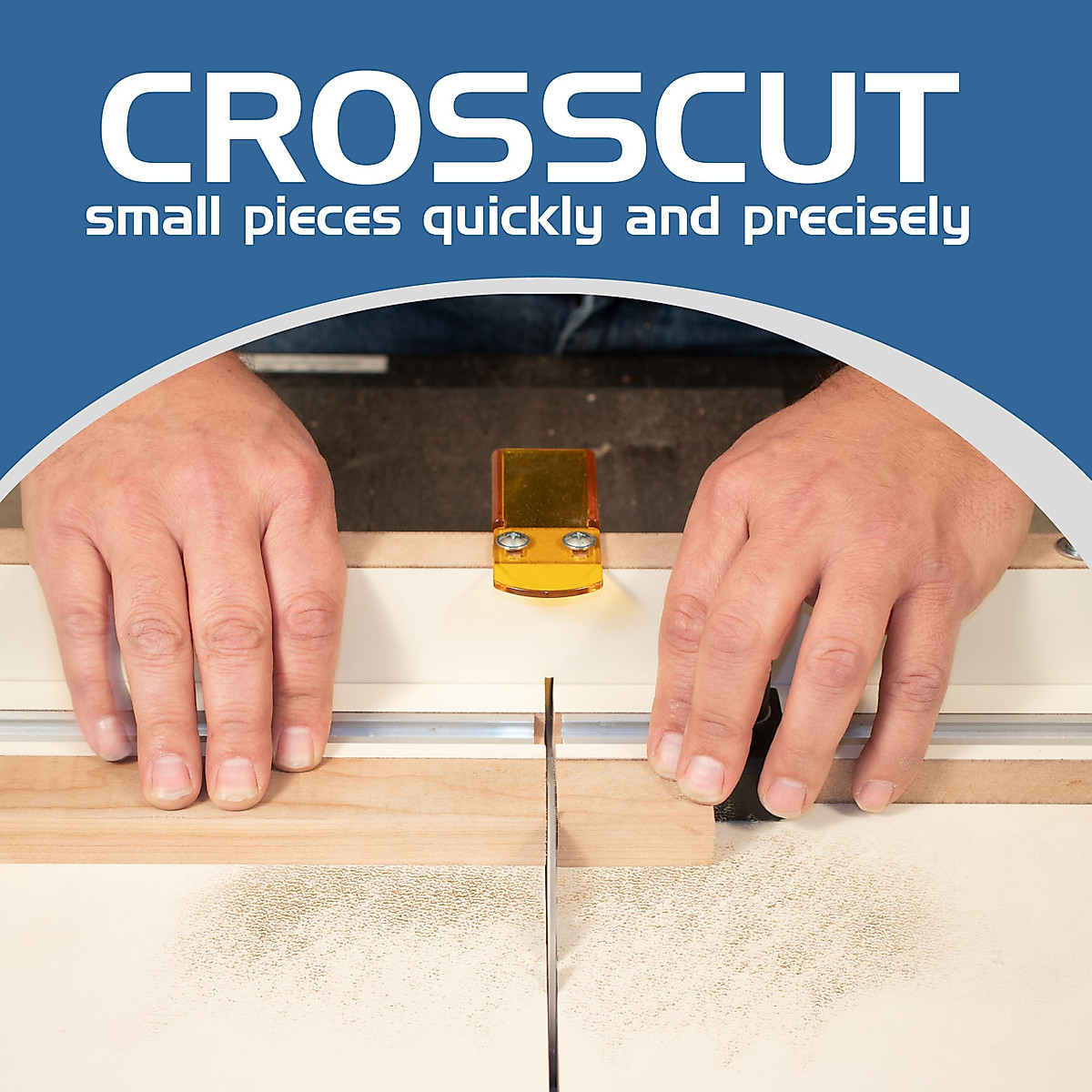 Fulton MDF Crosscut Sled for Table Saw | Aluminum Miter Slot Runners | Adjustable Stop & Transparent Guard | Cut Precise Accurate Miters | Cross Cut Sled For a Table Saw | Angle Table Saw Sled Kit