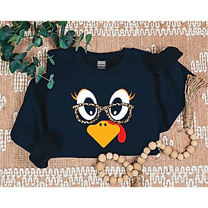 Cute Turkey Thanksgiving Sweatshirt | Thankgsiving Gift Sweater for Women | Funny Thanksgiving & Christmas Shirt