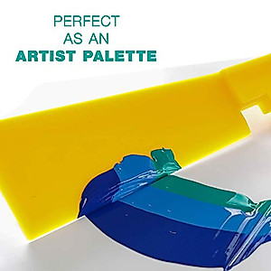 Custom Shop 12" x 12" Autobody Filler Plastic Mixing Board/Pallete (Pack of 2) with 5 Inch Body Filler Spreaders (Pack of 10) for Automotive Body Fillers, Putties and Glazes