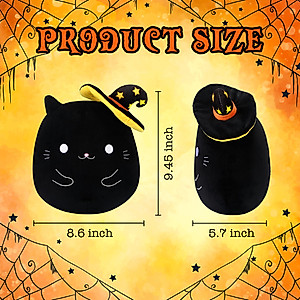 Witch Cat Plush Halloween Cute Stuffed Animals Soft Pillow Toys Birthday Gift for Girls Boys Kids