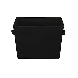 Household Essentials Black Linen Medium Fabric Storage Bins 2 Pack