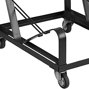 EMMA + OLIVER Black Steel Sled Base Stack Chair Dolly - Party Event Rental