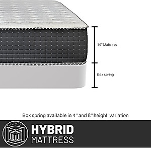 Greaton 14" Soft Foam Encased Hybrid Mattress with 8" Box Spring, Perfect Body Supporting Pocket Coils for Utmost Comfort, Luxurious Mattresses for Relaxing Sleep, Full XL