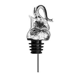 2022 New Stainless Steel Elephant Wine Aerator Pourer, Red and White Wine Bottle Aerator Whiskey Wine Diffuser Aerator Silver Decanter Spout for Home Party Anniversary Birthday Decoration Supplies