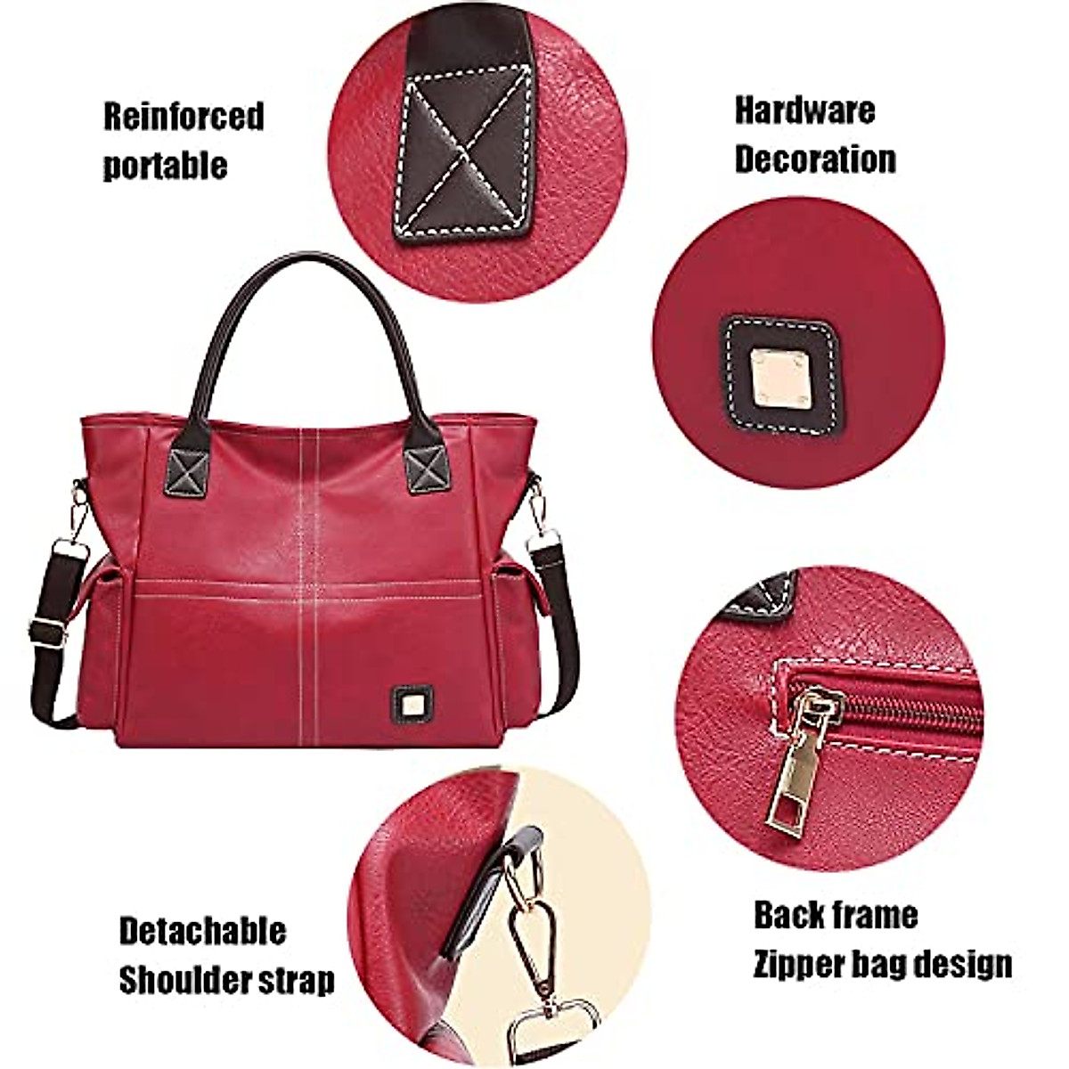 Tote Shoulder Bag for Women Large Purse and Handbag Soft School Top Handle Bag Travel Bag
